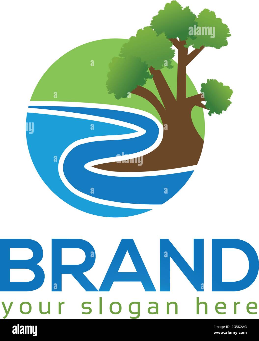 Tree and rivers logo template, vector icon Stock Vector Image & Art - Alamy