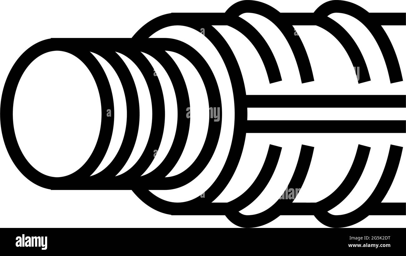 threaded fittings line icon vector illustration Stock Vector Image ...