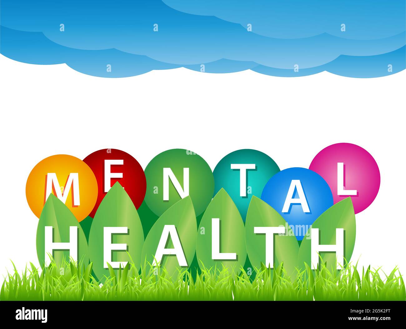 Word, writing mental health. Vector illustration concept for ...