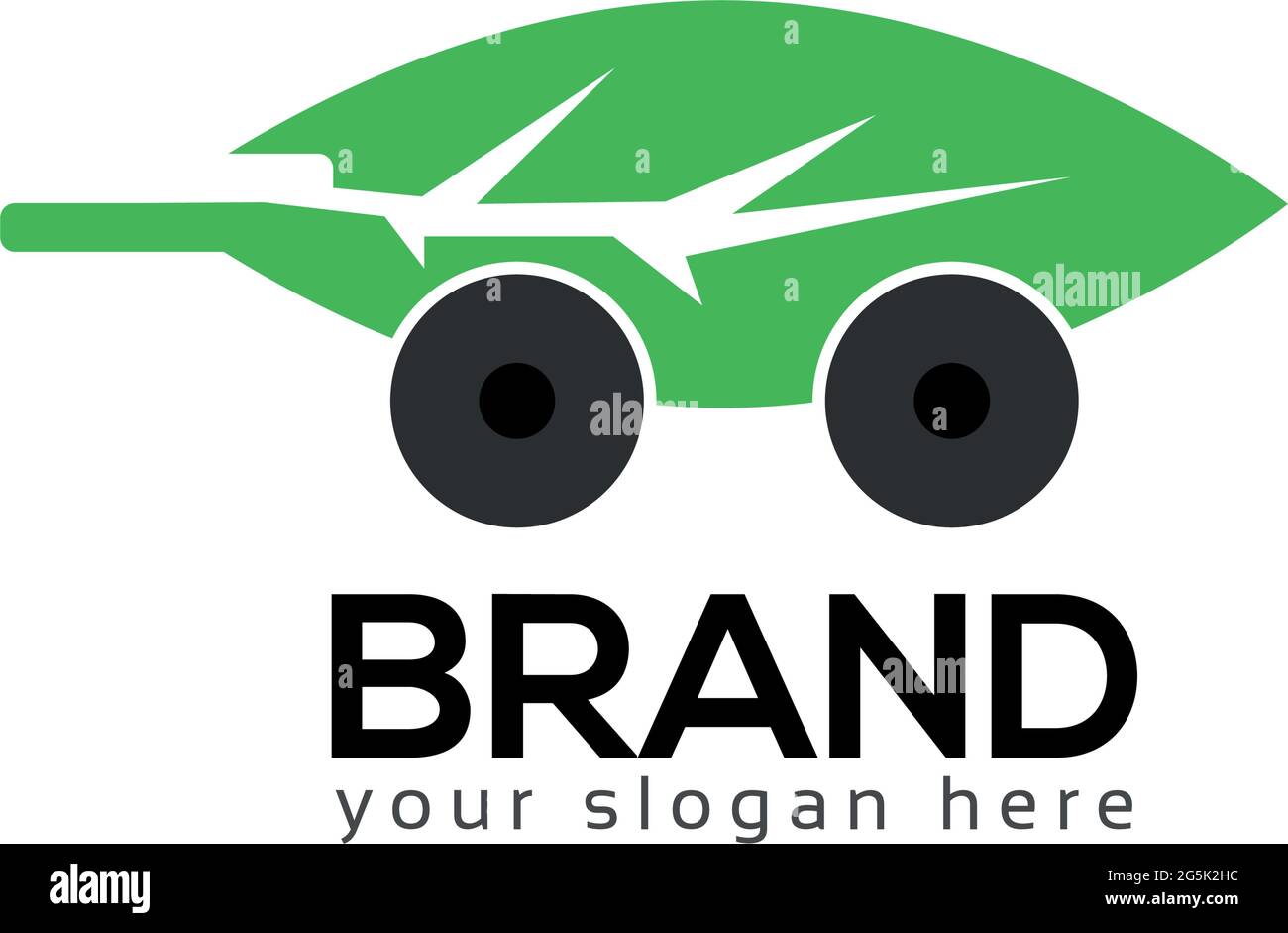 Leaf car logo template. concept vector icon of environmentally friendly ...