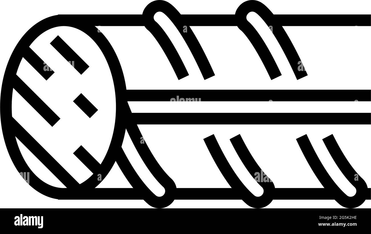 hardened steel fittings line icon vector illustration Stock Vector ...