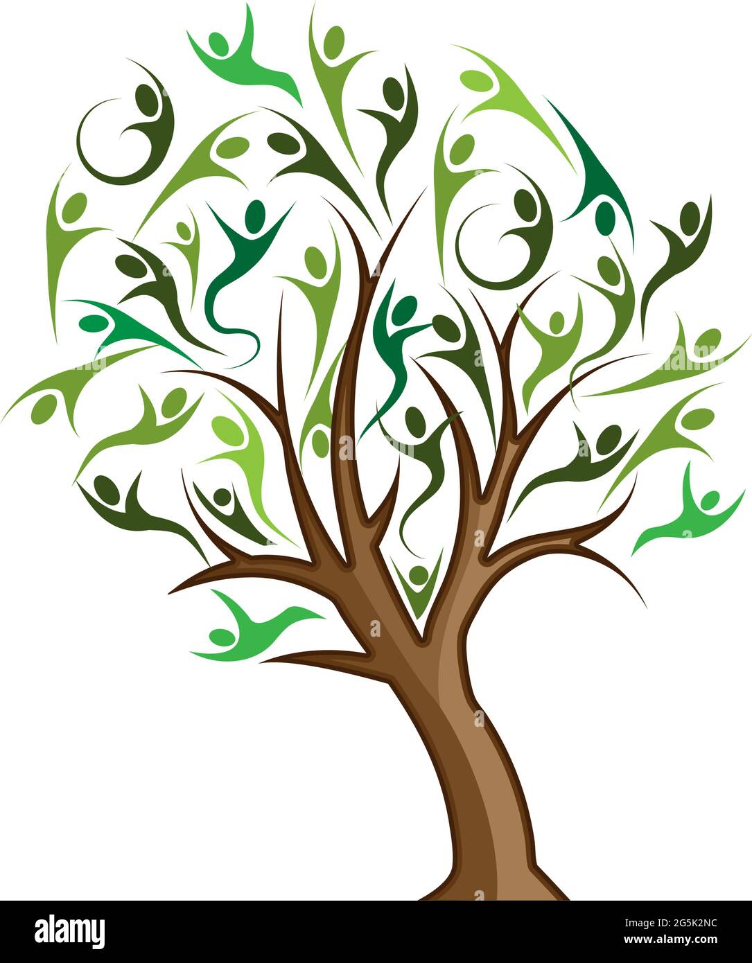 People and tree Stock Vector Images - Alamy