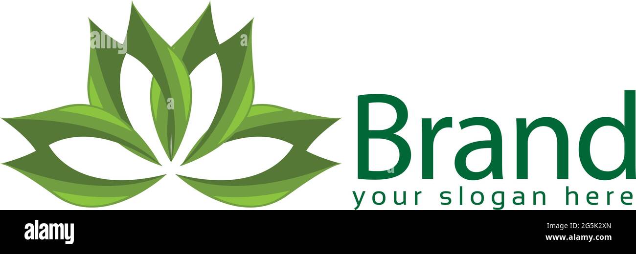 Green spa logo design. Vector Illustration on white background Stock ...