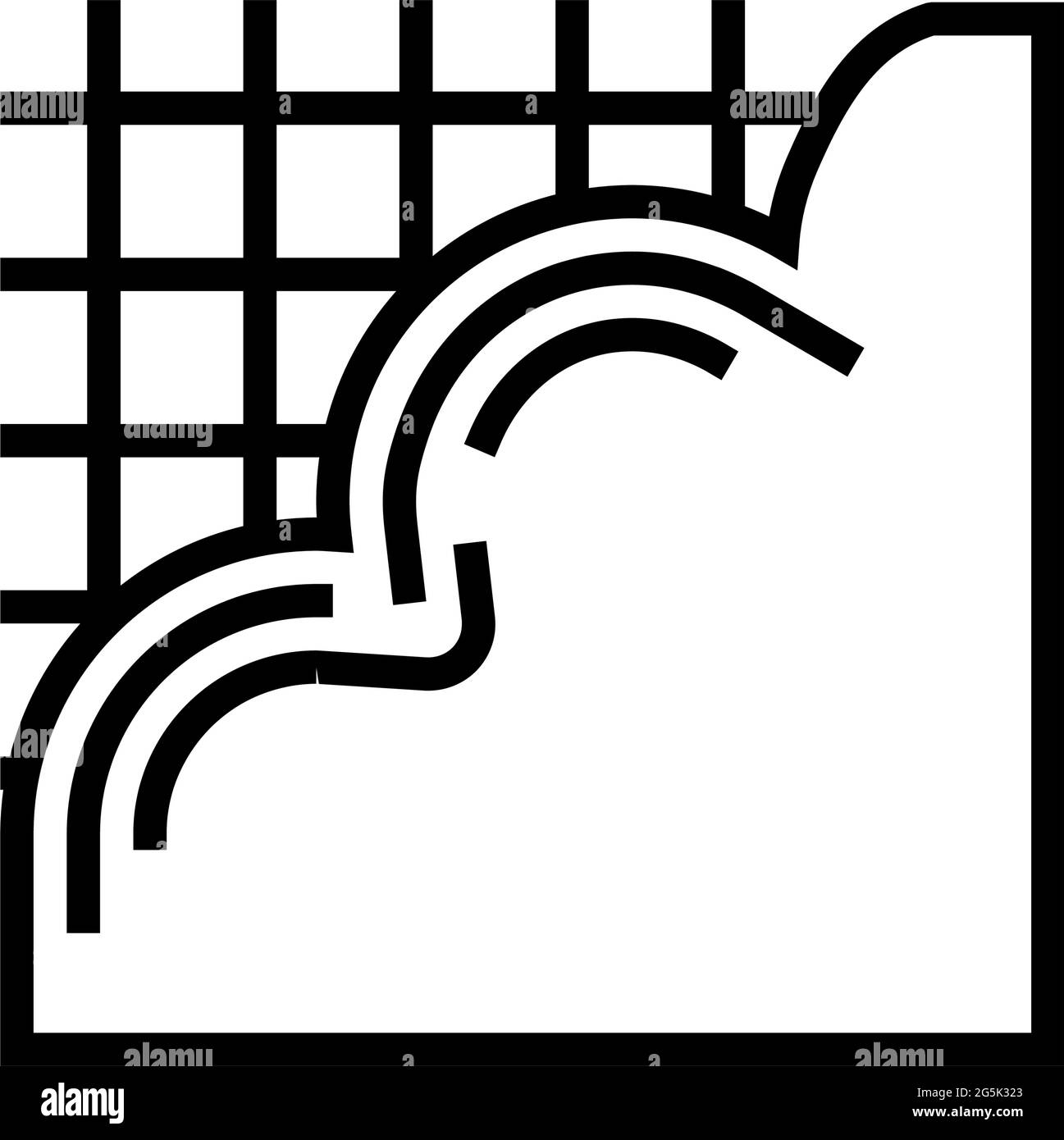 pouring concrete floor line icon vector illustration Stock Vector Image ...