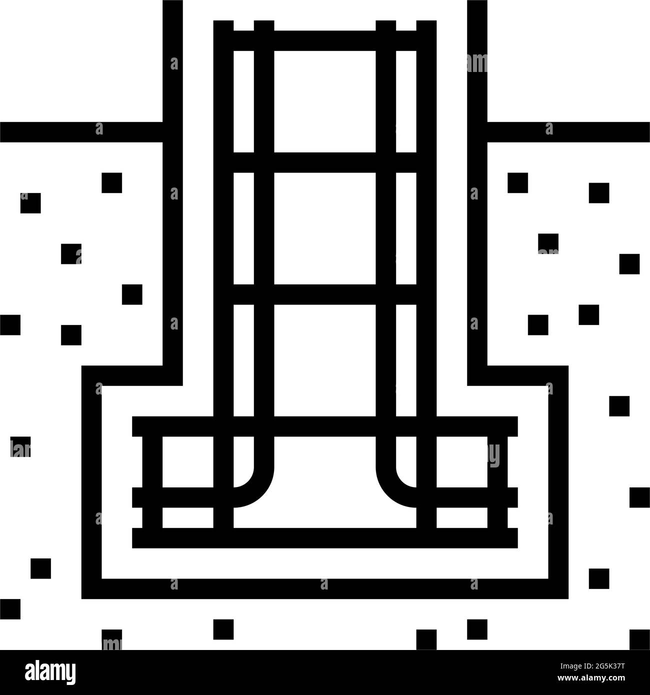 reinforcement in foundation line icon vector illustration Stock Vector ...