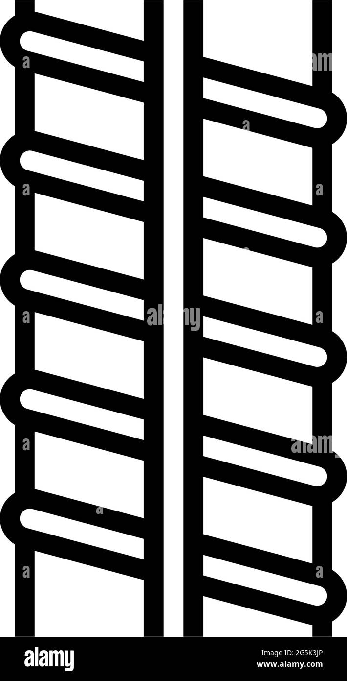 metal rebar line icon vector illustration Stock Vector Image & Art - Alamy