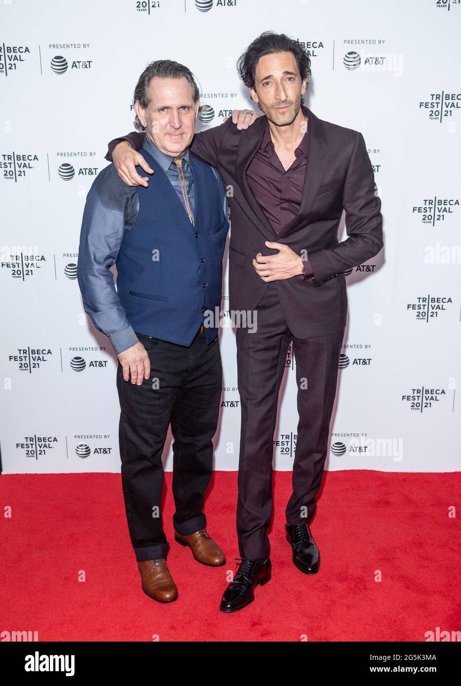 New York, NY - June 19, 2021: Daniel Sollinger and Adrien Brody attend ...