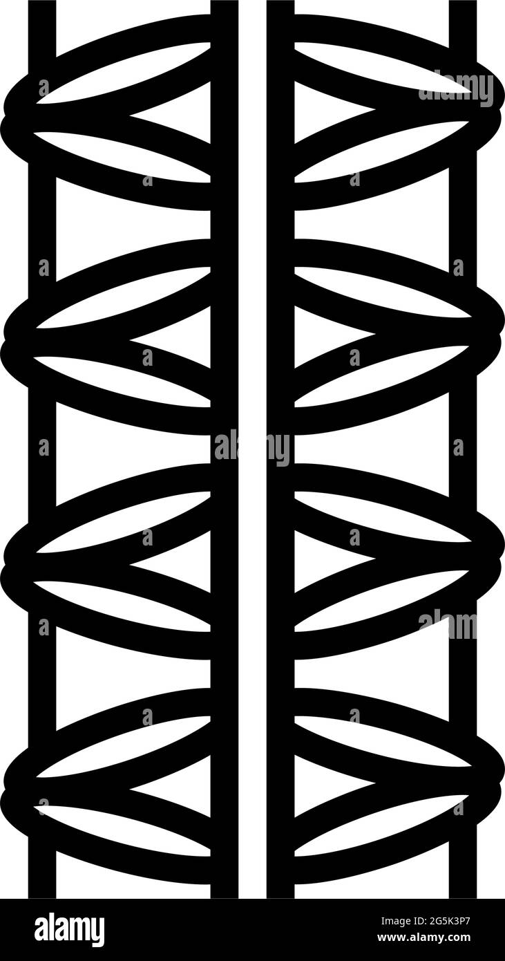 steel rebar line icon vector illustration Stock Vector Image & Art - Alamy