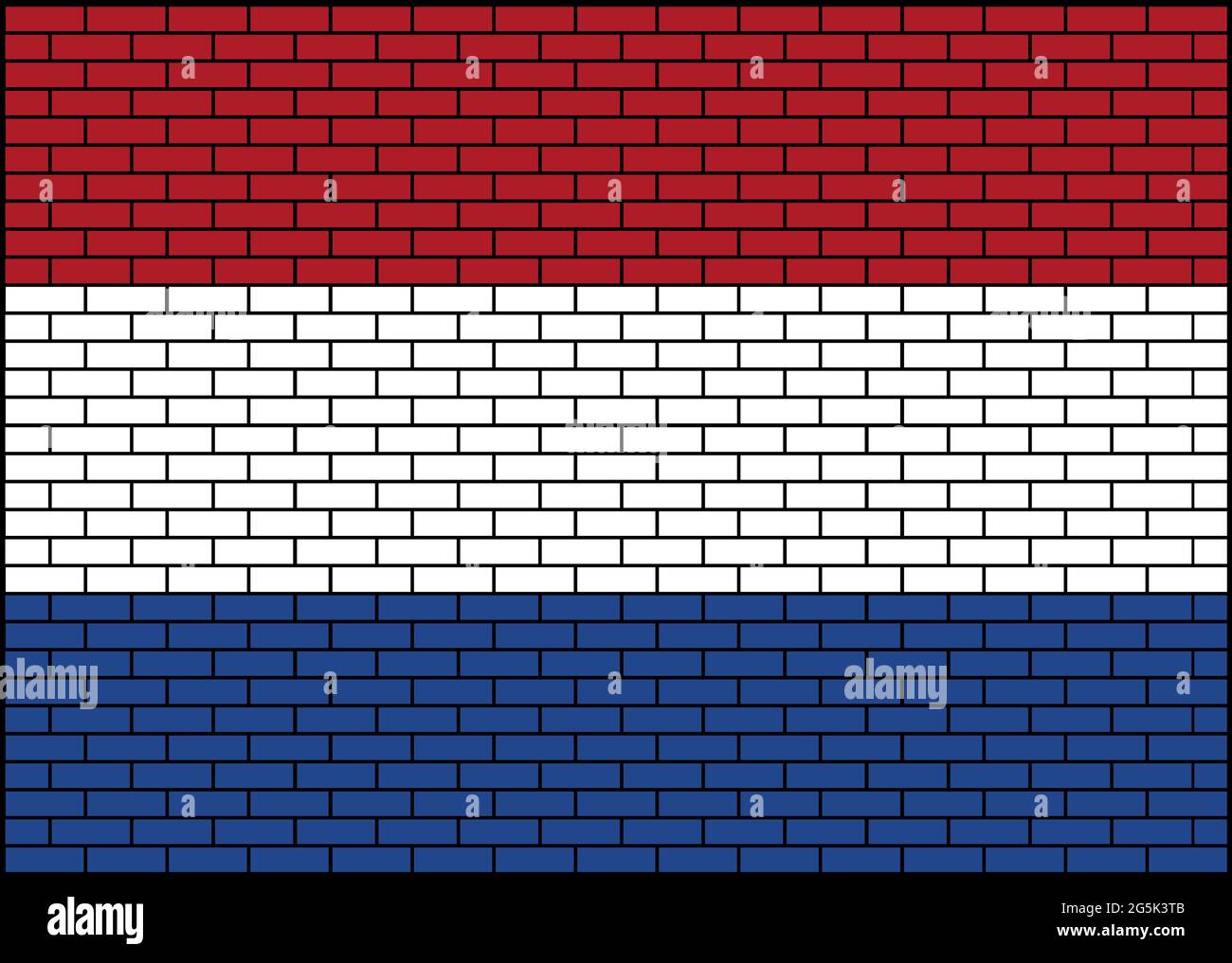 Dutch flag on brick background, Netherlands. Vector Illustration Stock ...