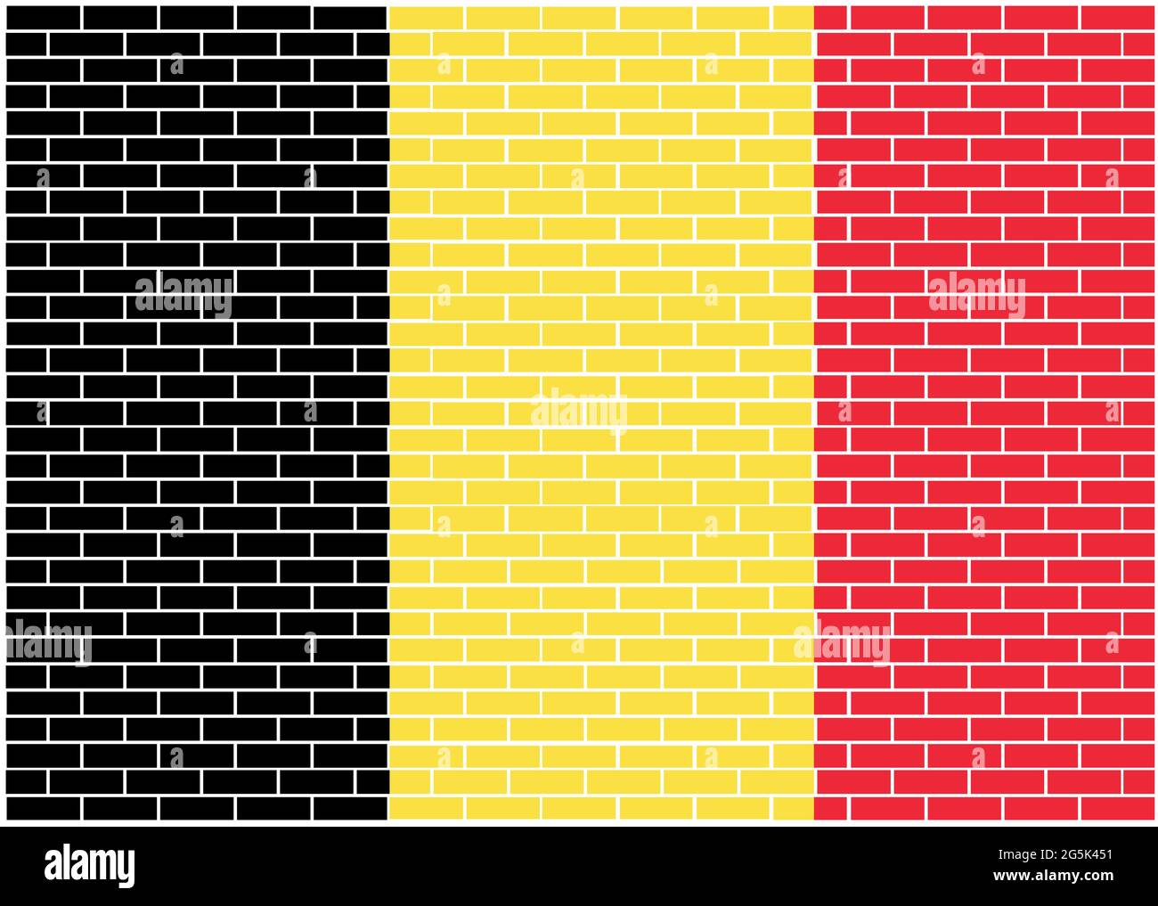 Belgium flag on brick background, Vector Illustration Stock Vector ...