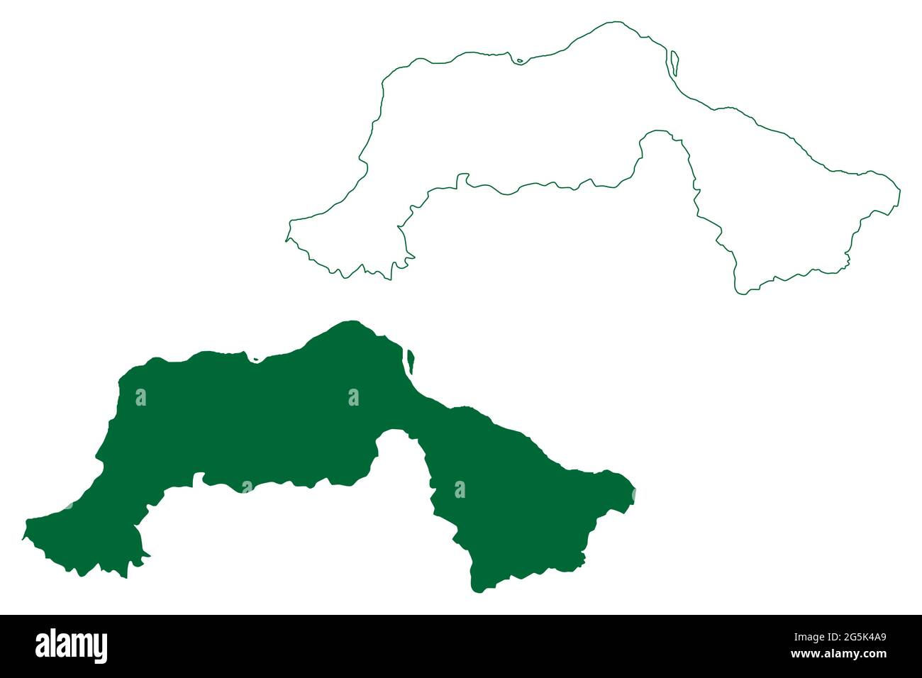 Boudh district (Odisha State, Republic of India) map vector illustration, scribble sketch Boudh ...