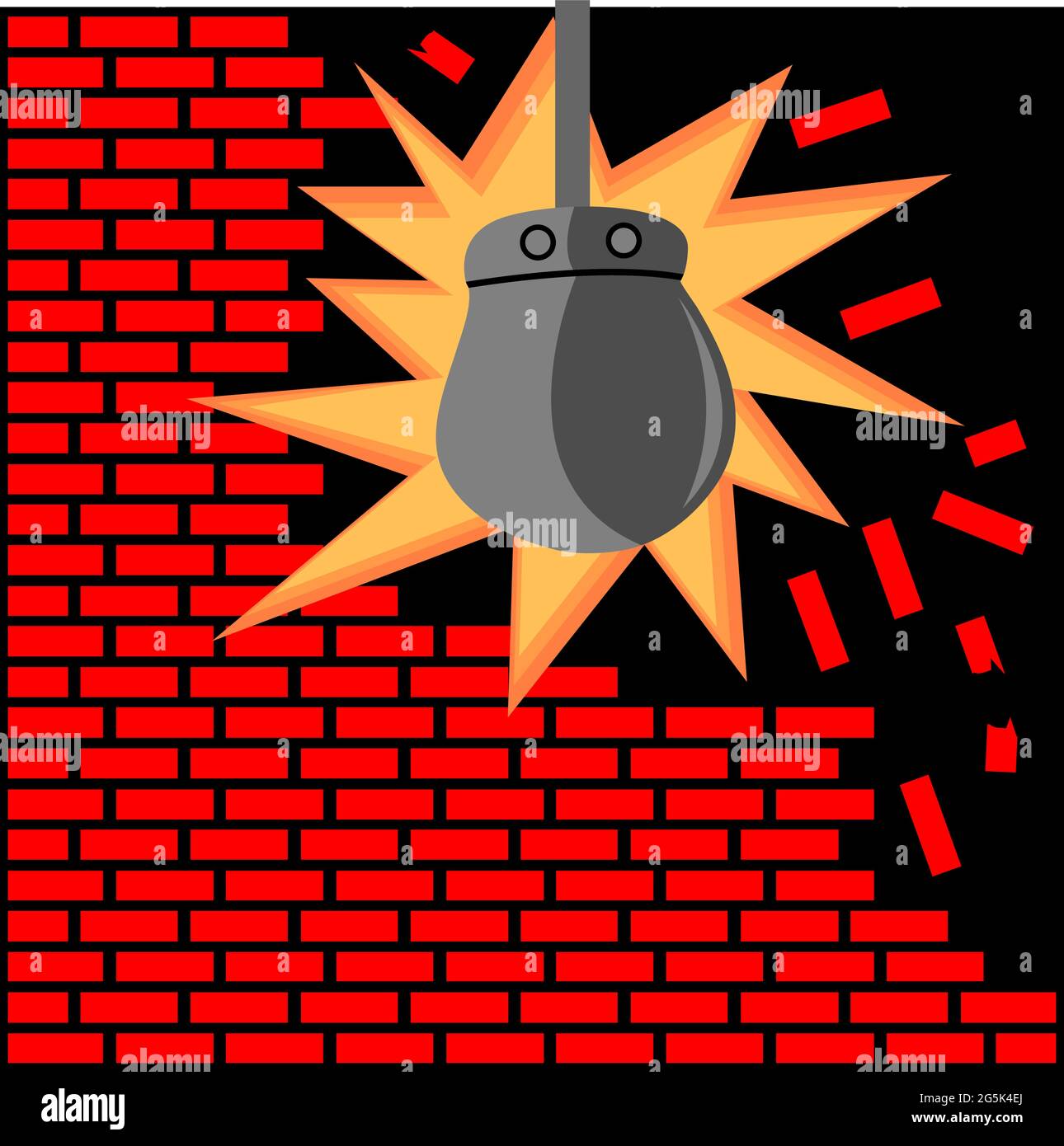 Smashing down Stock Vector Images - Alamy