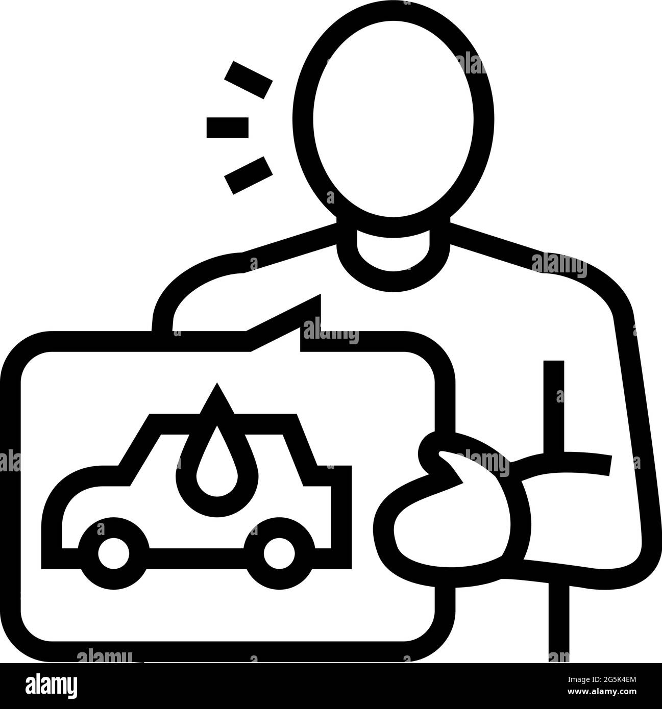 client self car wash service line icon vector illustration Stock Vector ...