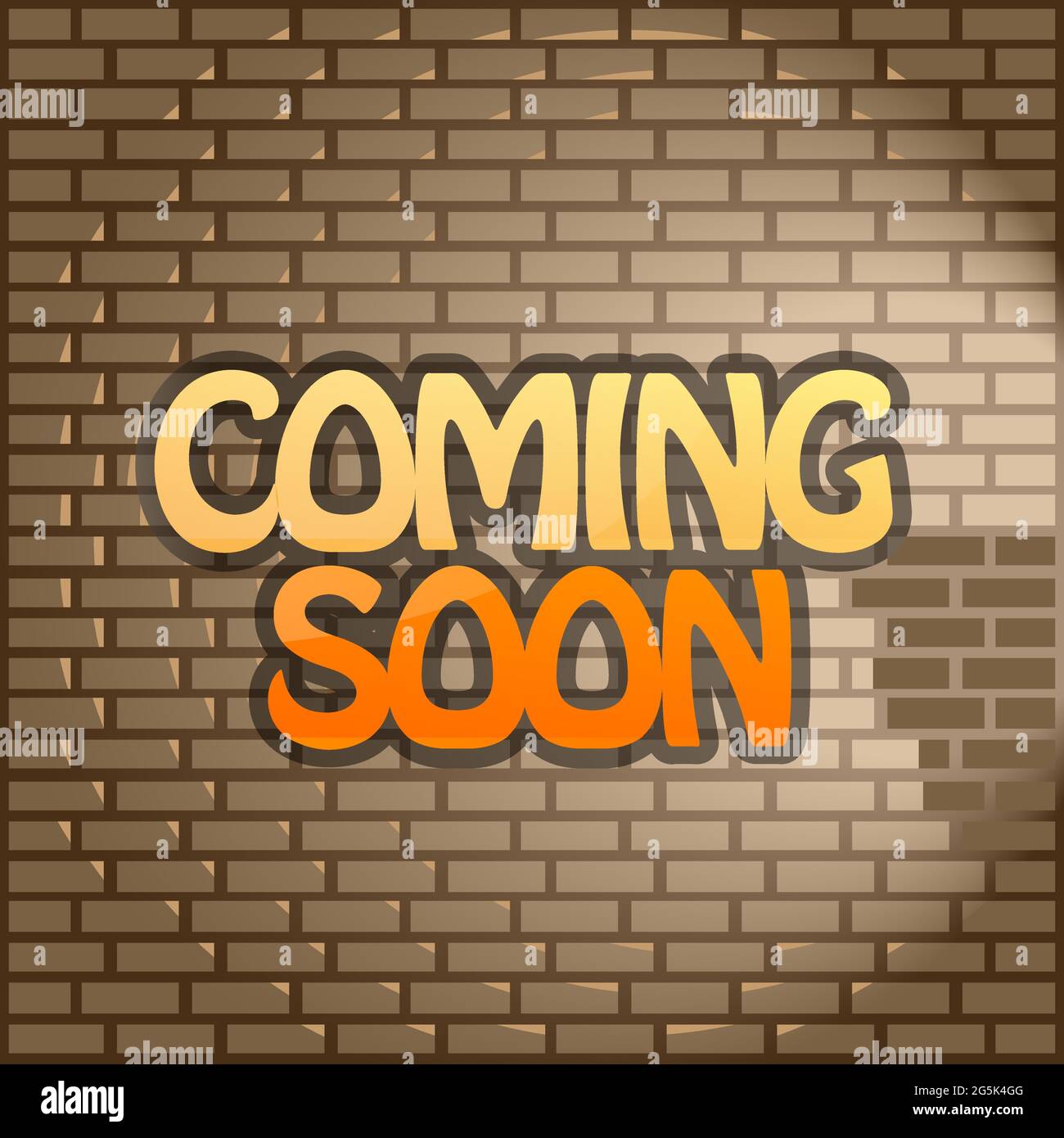 Coming Soon on Brick wall, Stock background. Vector illustration Stock ...