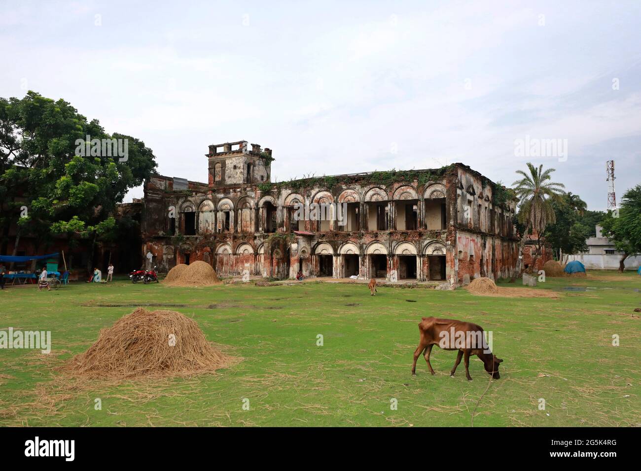 Manikgan, Bangladesh - June 09, 2021: Teota Zamindar Bari is an ancient ...