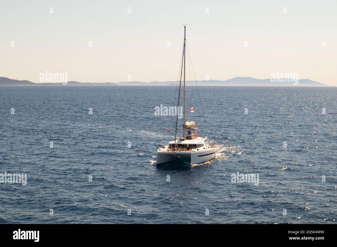 Double white sails on a sailboat hi-res stock photography and images ...