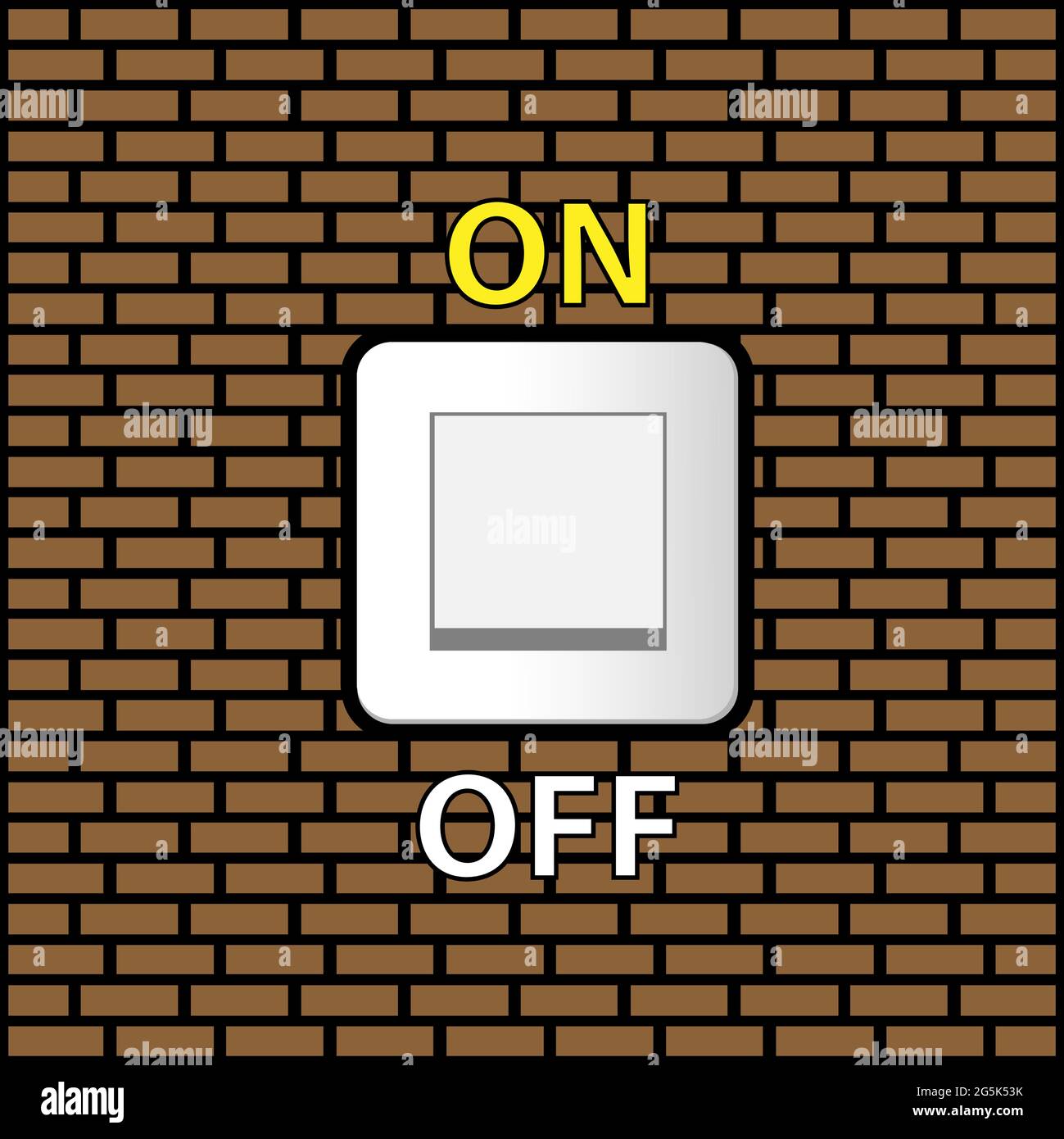 Switch on Brick wall background, stock background Stock Vector Image ...