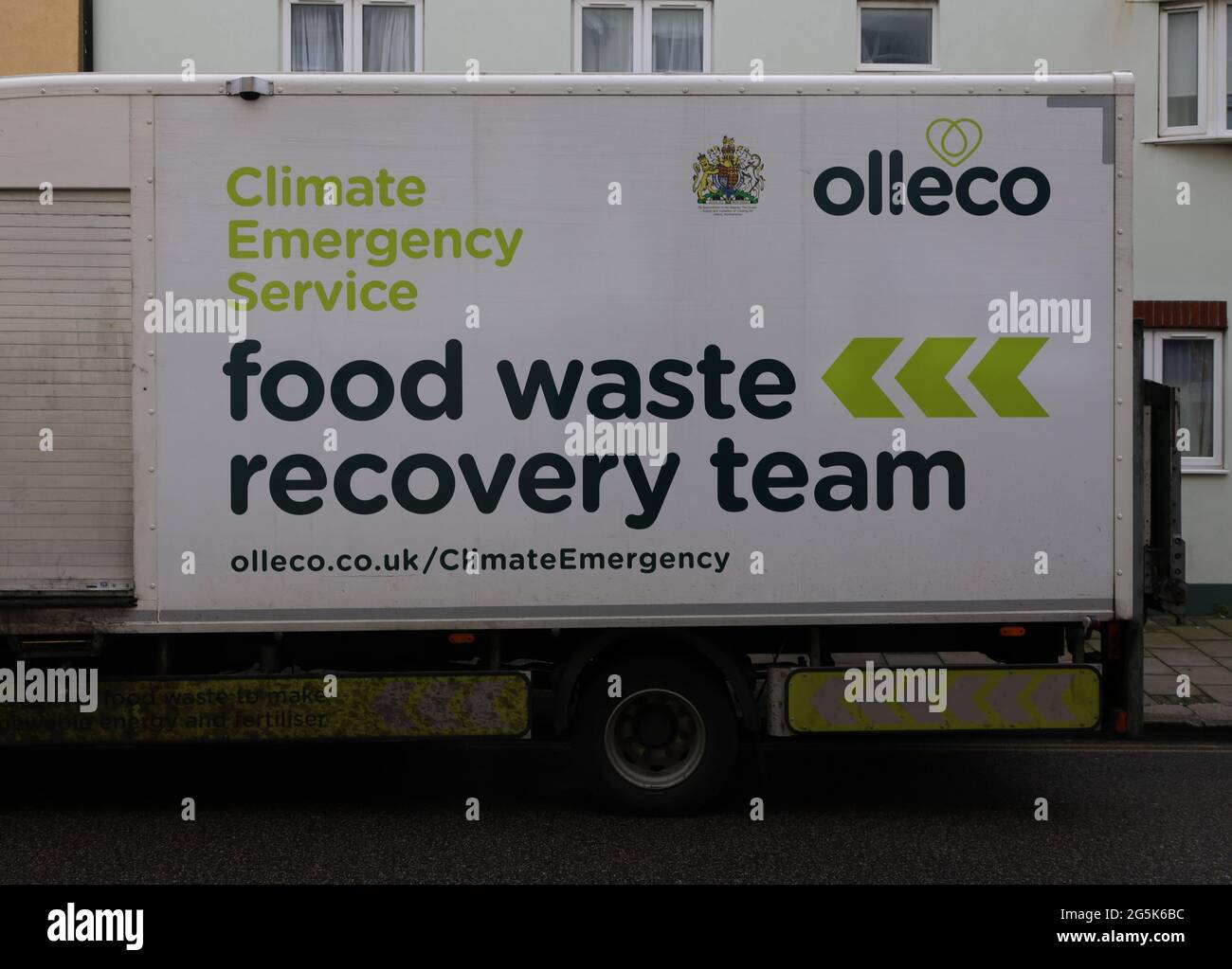 Olleco van for food wast recovery UK Stock Photo - Alamy