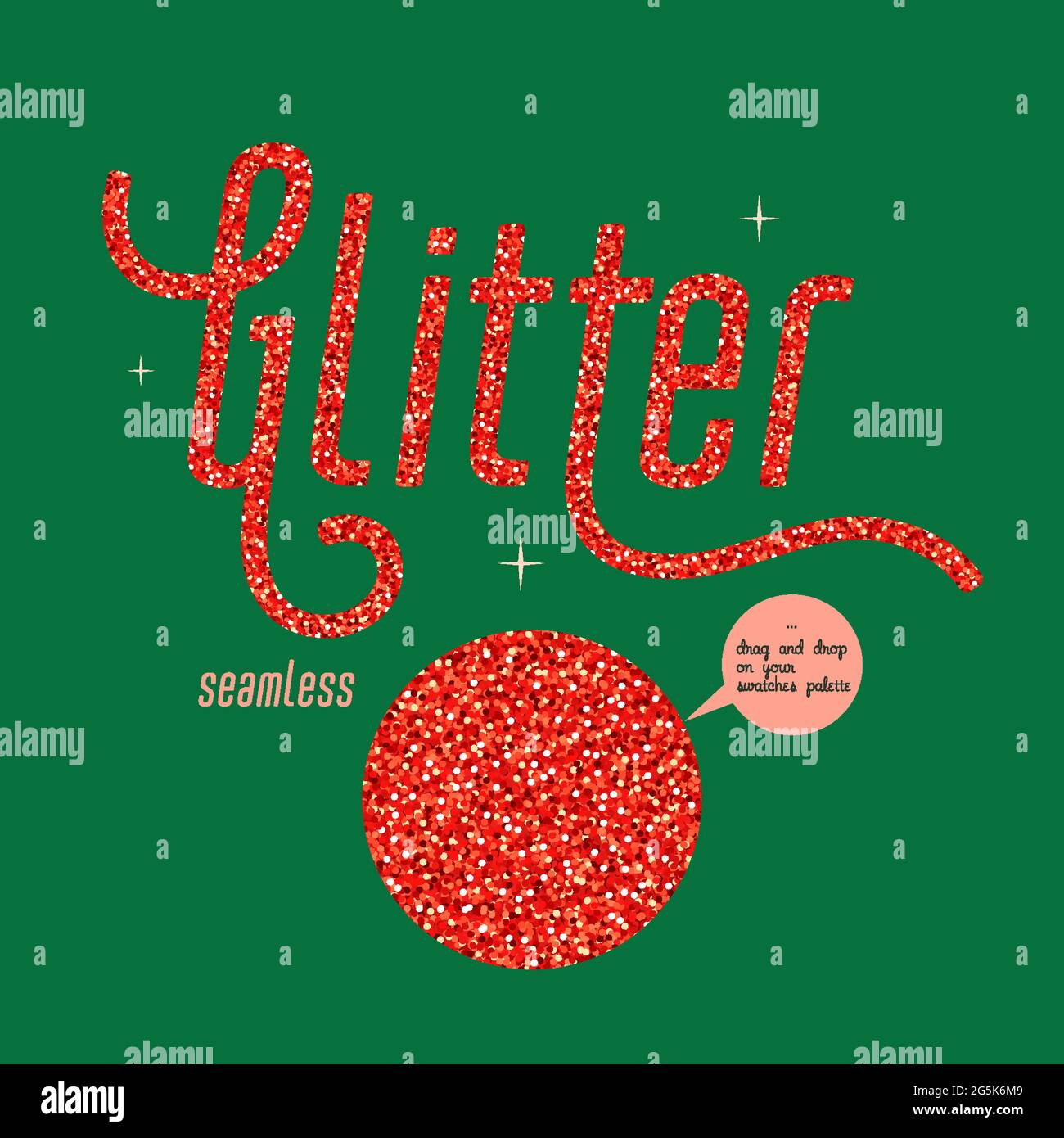 Red Glitter Seamless Pattern Shiny Party Background With Red Shimmer