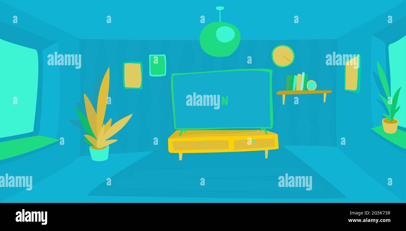 Abstract Blue Geometric Room Space Vector Illustration Background Art ...