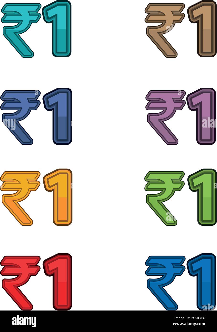 1 rupee Stock Vector Images - Alamy