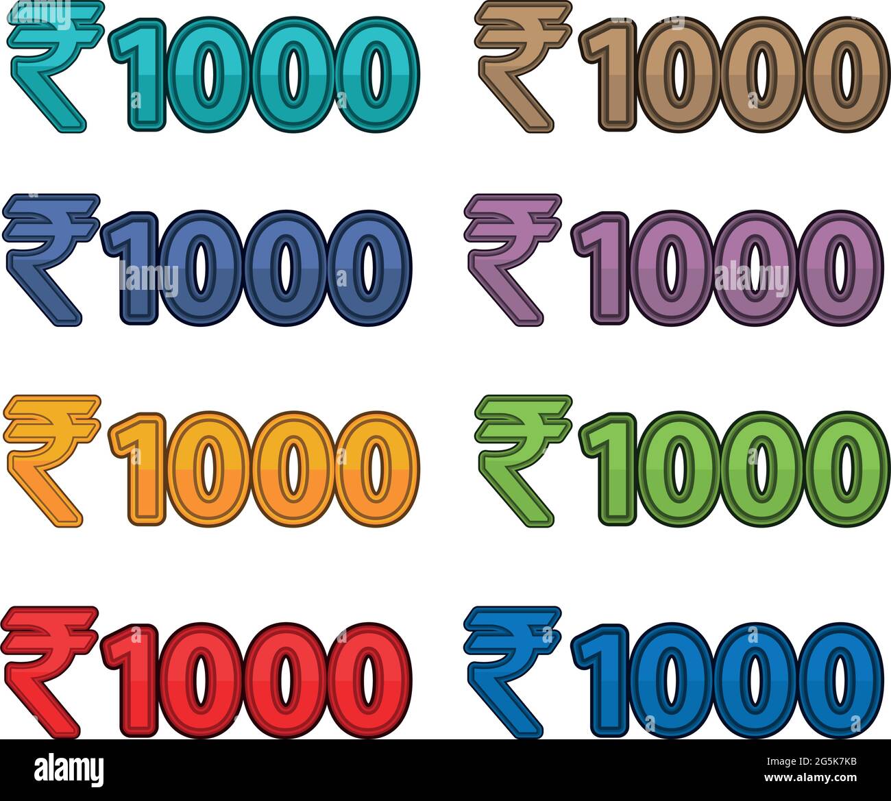 Illustration Vector of price 1000 rupee, India currency Stock Vector ...