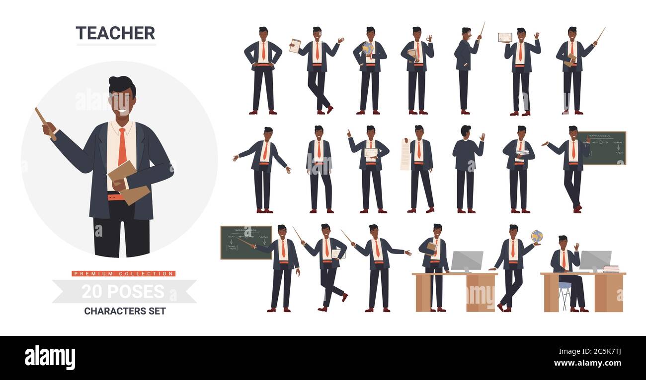 African american teacher teaching Stock Vector Images - Alamy