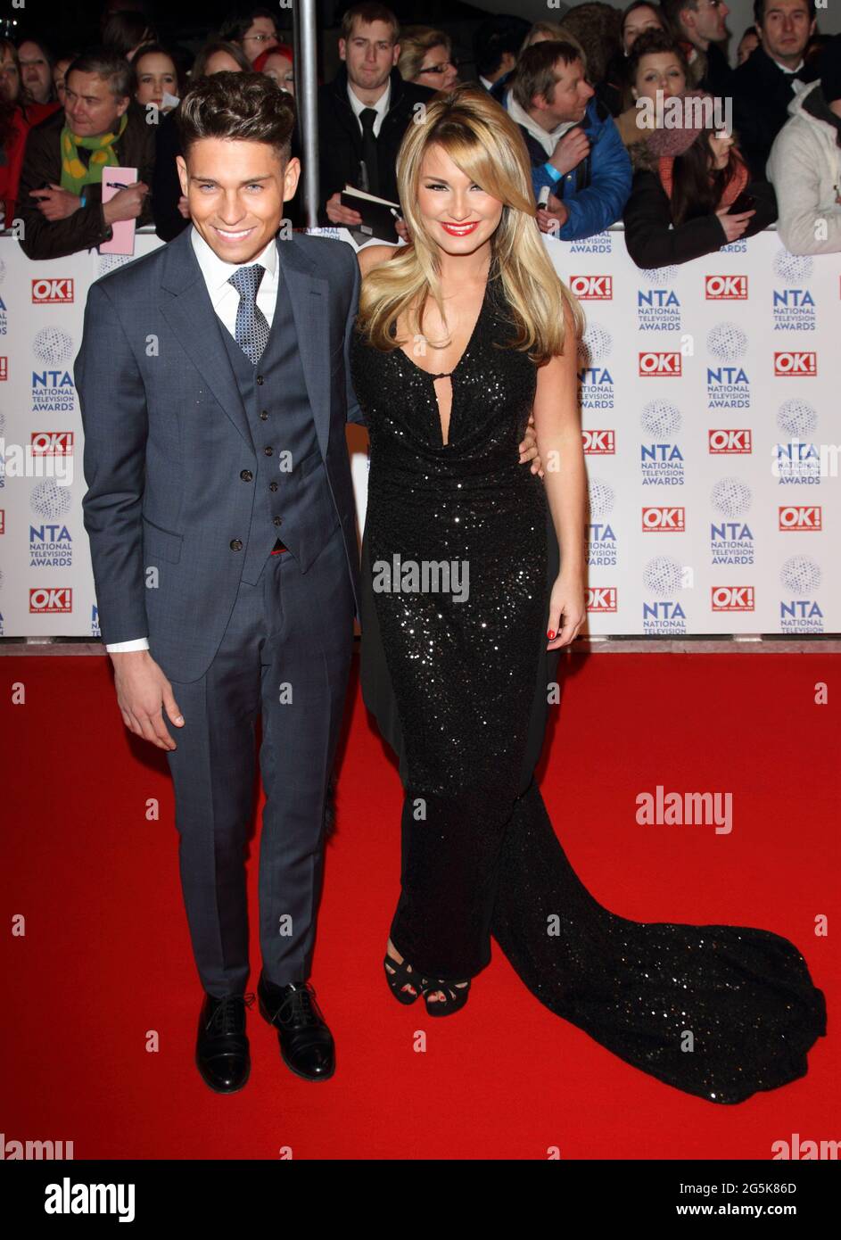 London, UK. Joey Essex and Sam Faiers at the National Television Awards ...