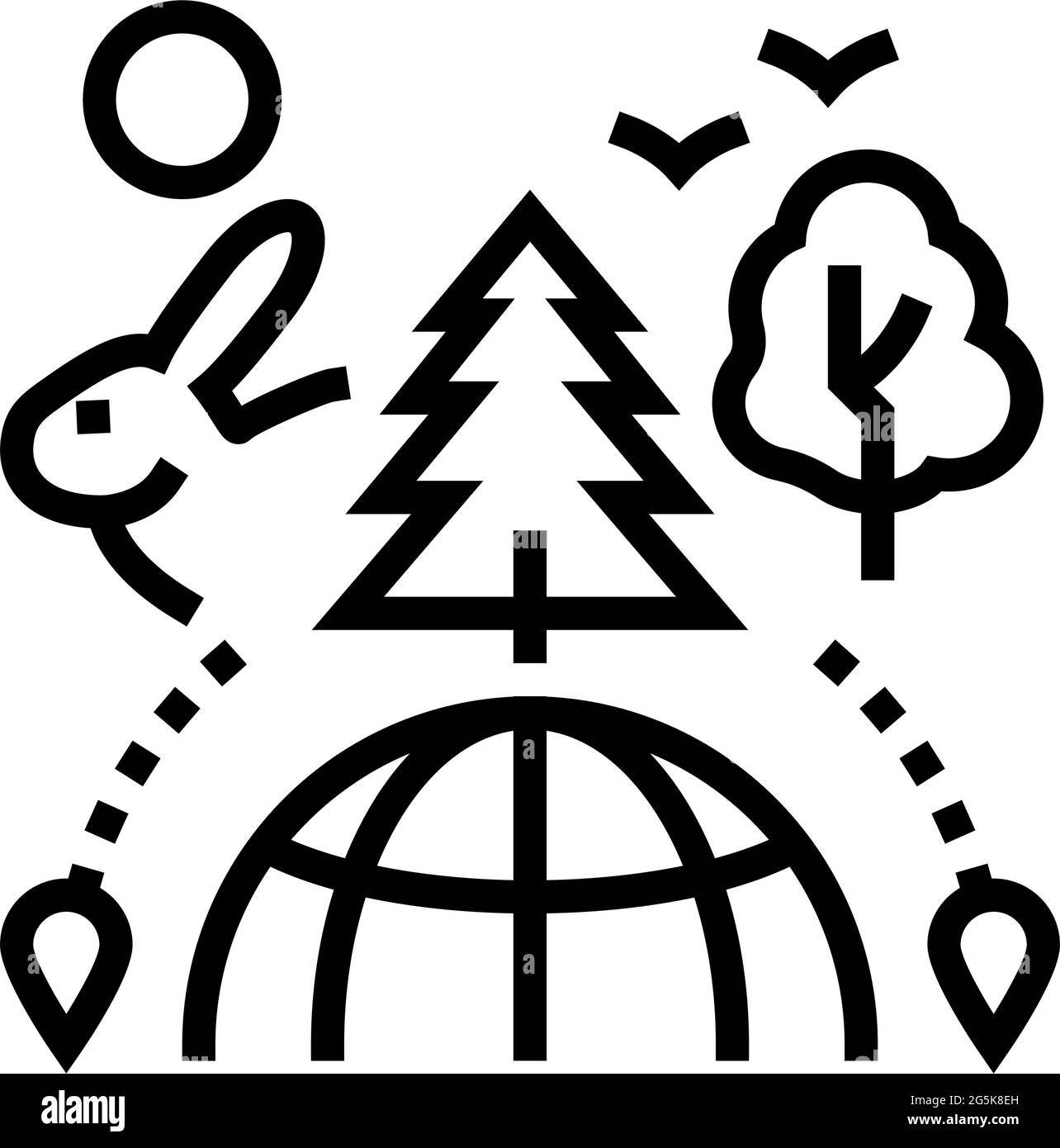 nature tourism line icon vector illustration Stock Vector Image & Art ...
