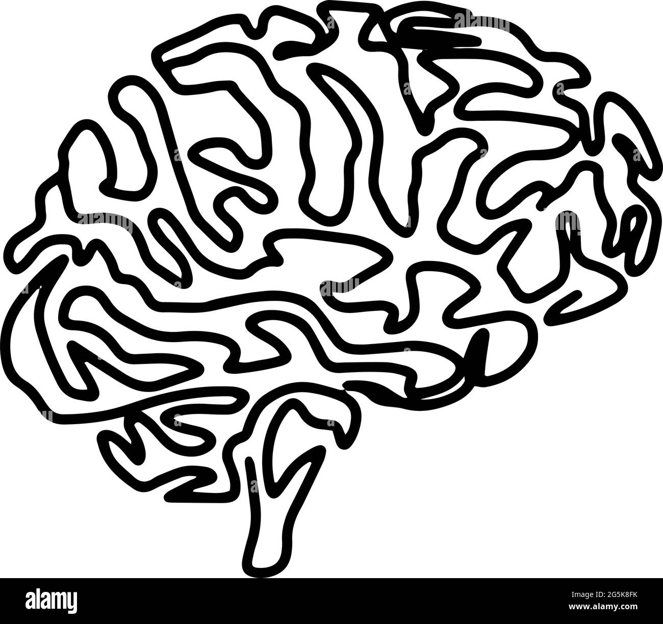 Brain icon vector sign isolated on white background Stock Vector Image ...