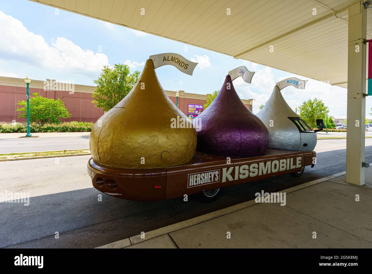 Hershey, PA, USA – June 27, 2021: The Hershey Kissmobile is parked at ...