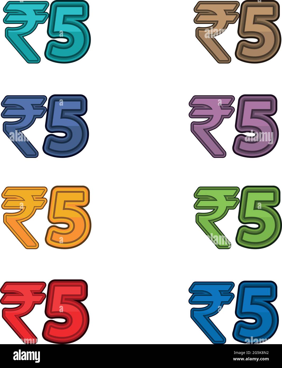 5 rupee coin hi-res stock photography and images - Alamy