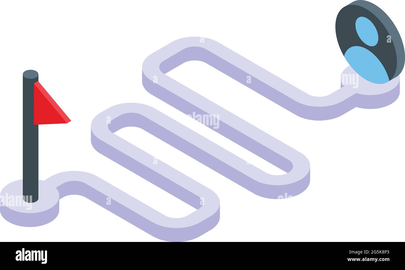 Parcel tracking route icon isometric vector. Delivery track. Service ...