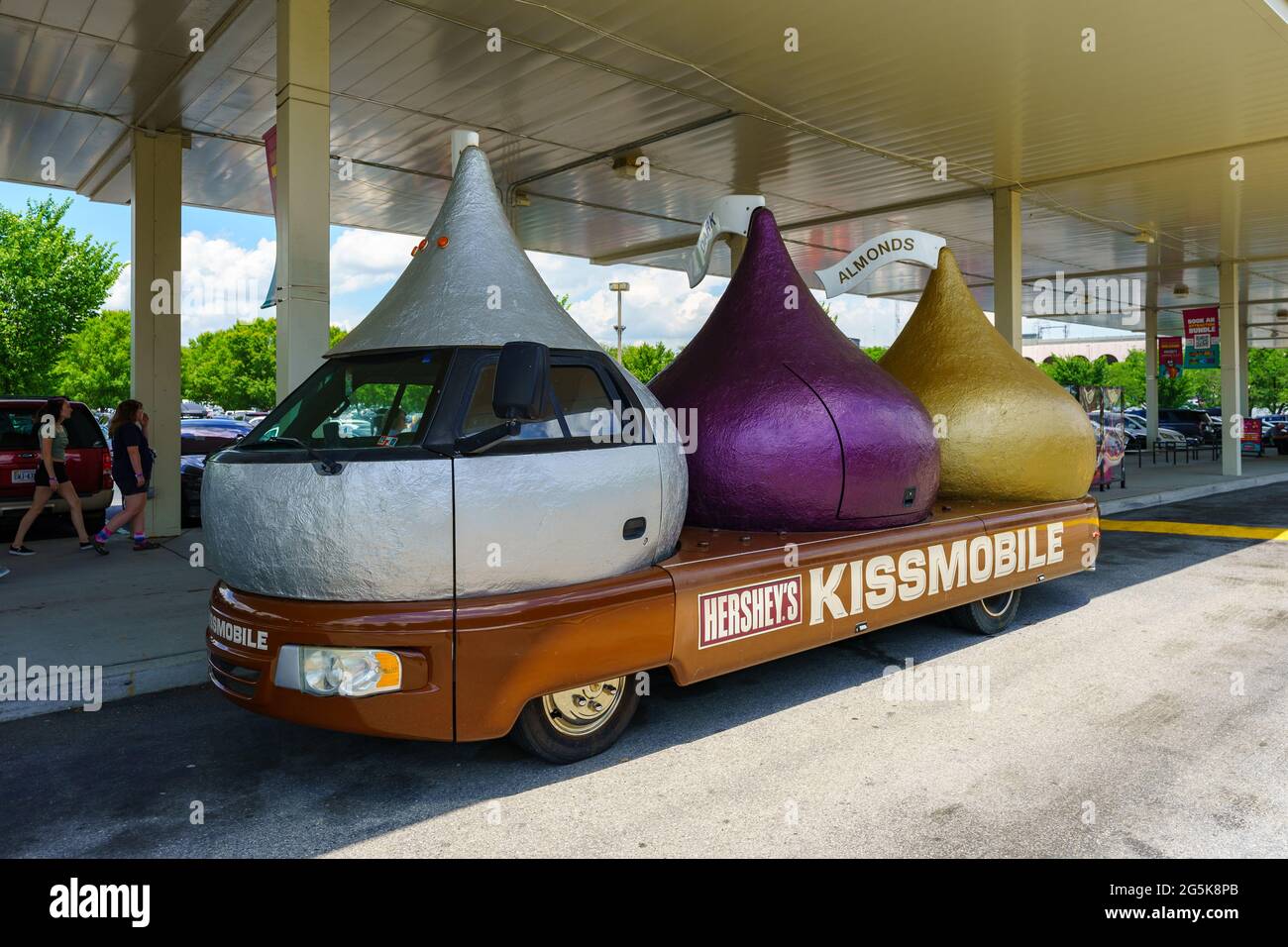Hershey, PA, USA – June 27, 2021: The Hershey Kissmobile is parked at ...