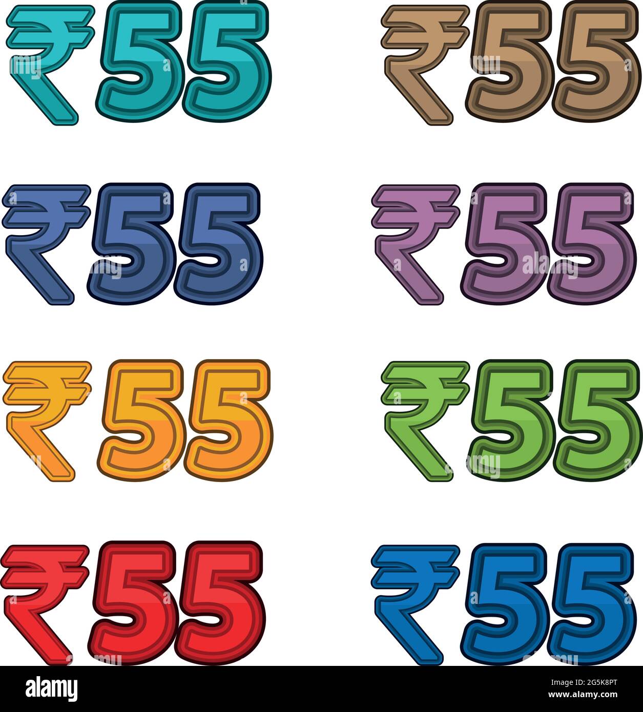 Indian rupee icon vector vectors hi-res stock photography and images ...