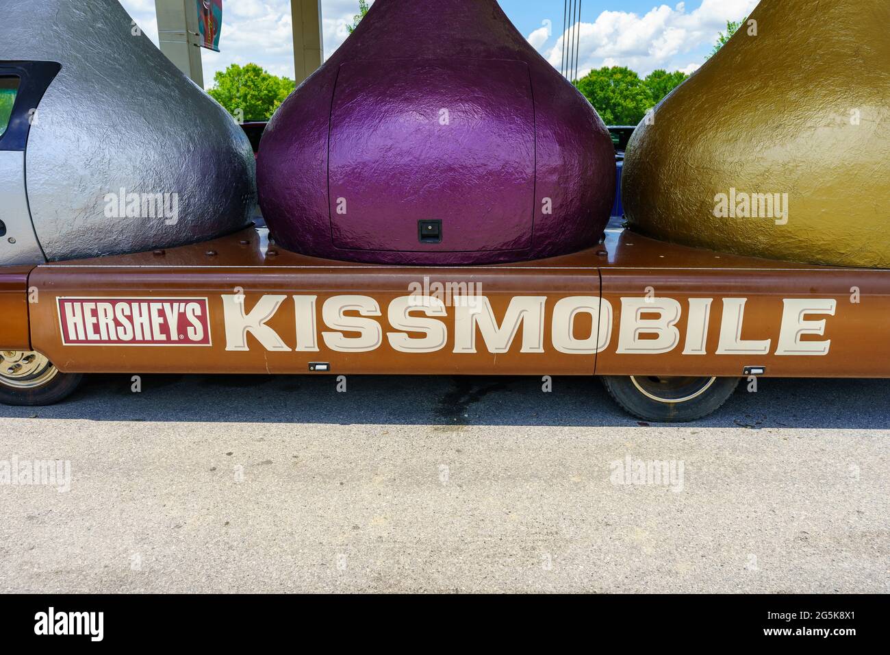 Hershey, PA, USA – June 27, 2021: The Hershey Kissmobile is parked at ...