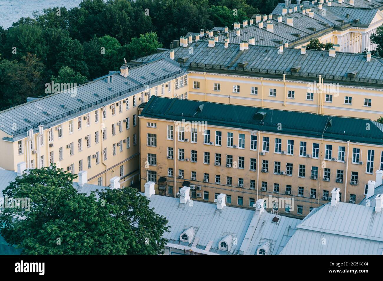 View of the rooftops of the Smolny Institute from the observation deck ...