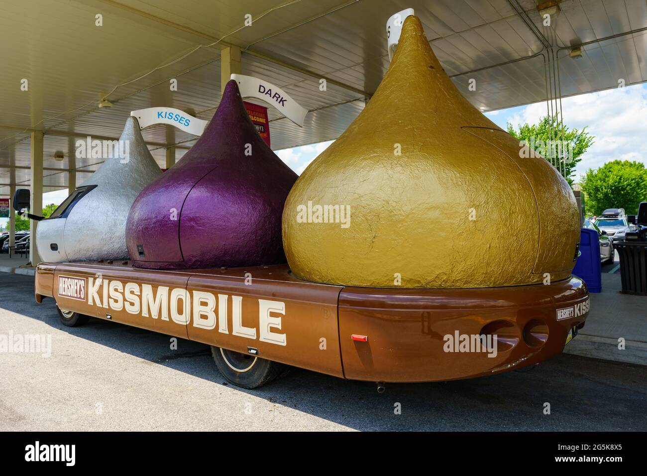 Hershey, PA, USA – June 27, 2021: The Hershey Kissmobile is parked at ...