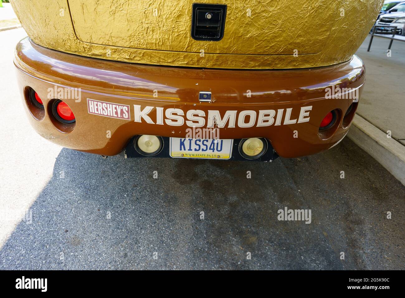 Hershey, PA, USA – June 27, 2021: The Hershey Kissmobile is parked at ...