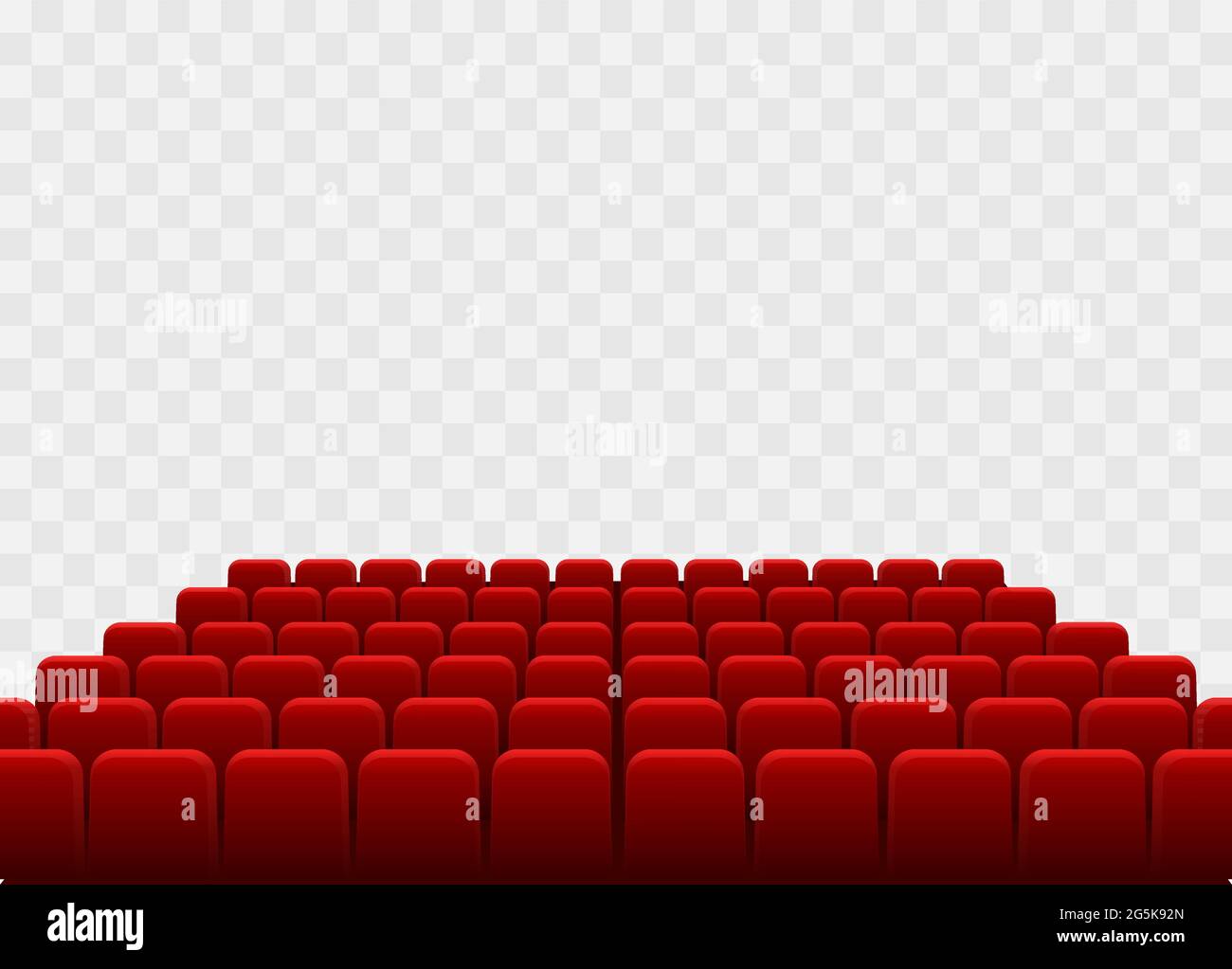 Cinema seats isolated on checkered background. Vector illustration ...