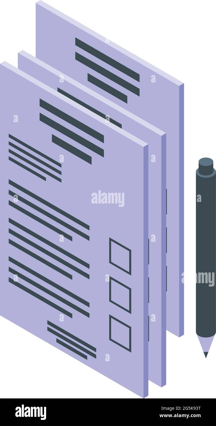 Papers lab test icon isometric vector. Science analysis result. Pcr ...