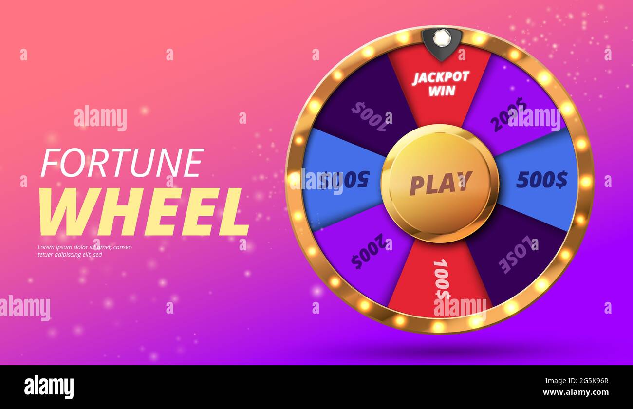 Colorful wheel of luck or fortune infographic. Vector illustration ...