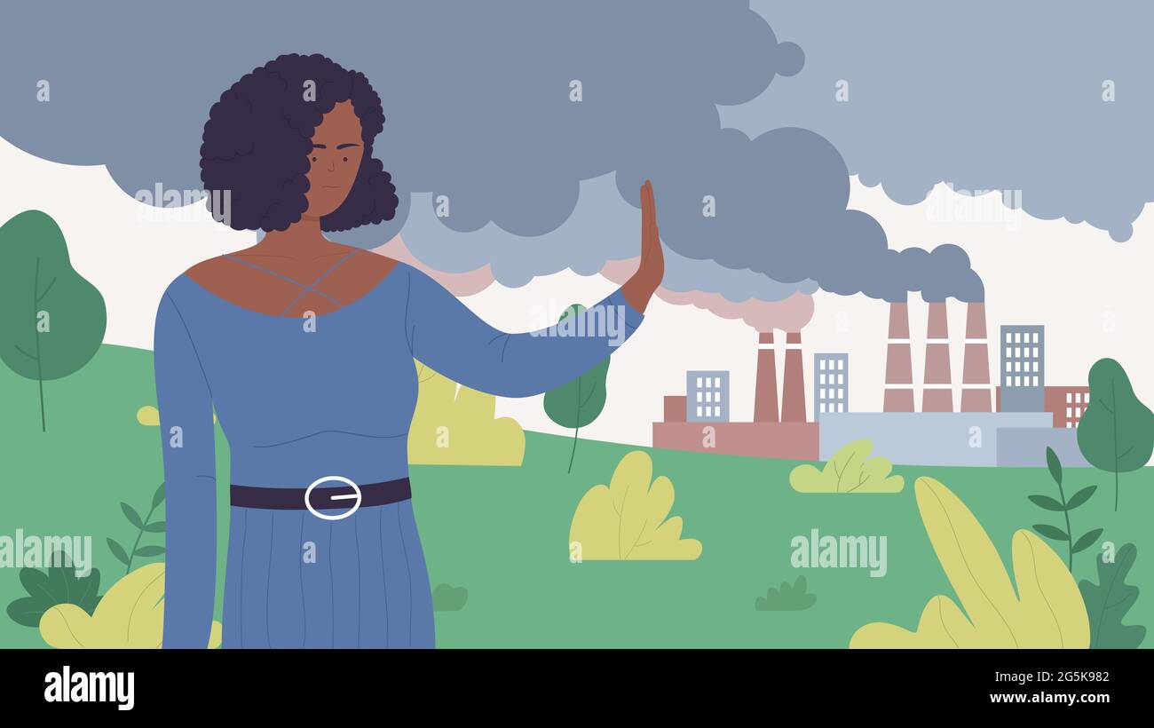 Industrial pollution from smoke Stock Vector Images - Alamy