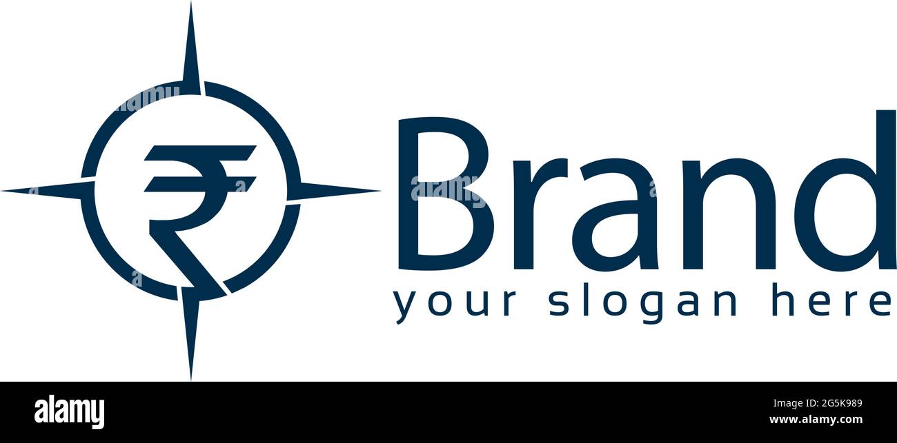 Rupee sign in circle, Finance Logo Vector, flat design Stock Vector ...