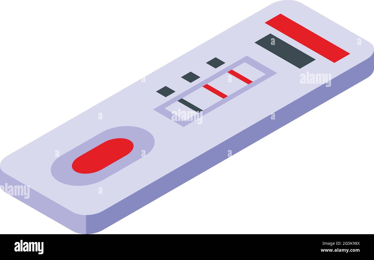 Test result device icon isometric vector. Blood hiv test. Doctor ...