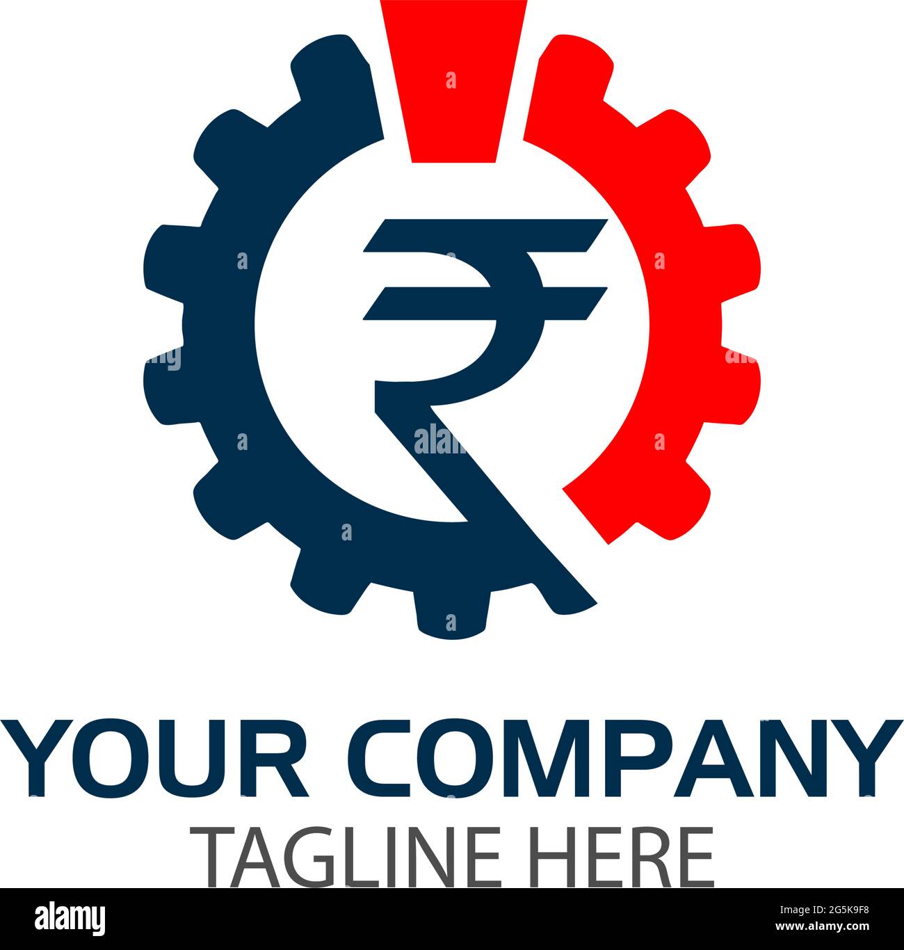 Power Rupee logo vector, flat design. Vector Illustration on white ...