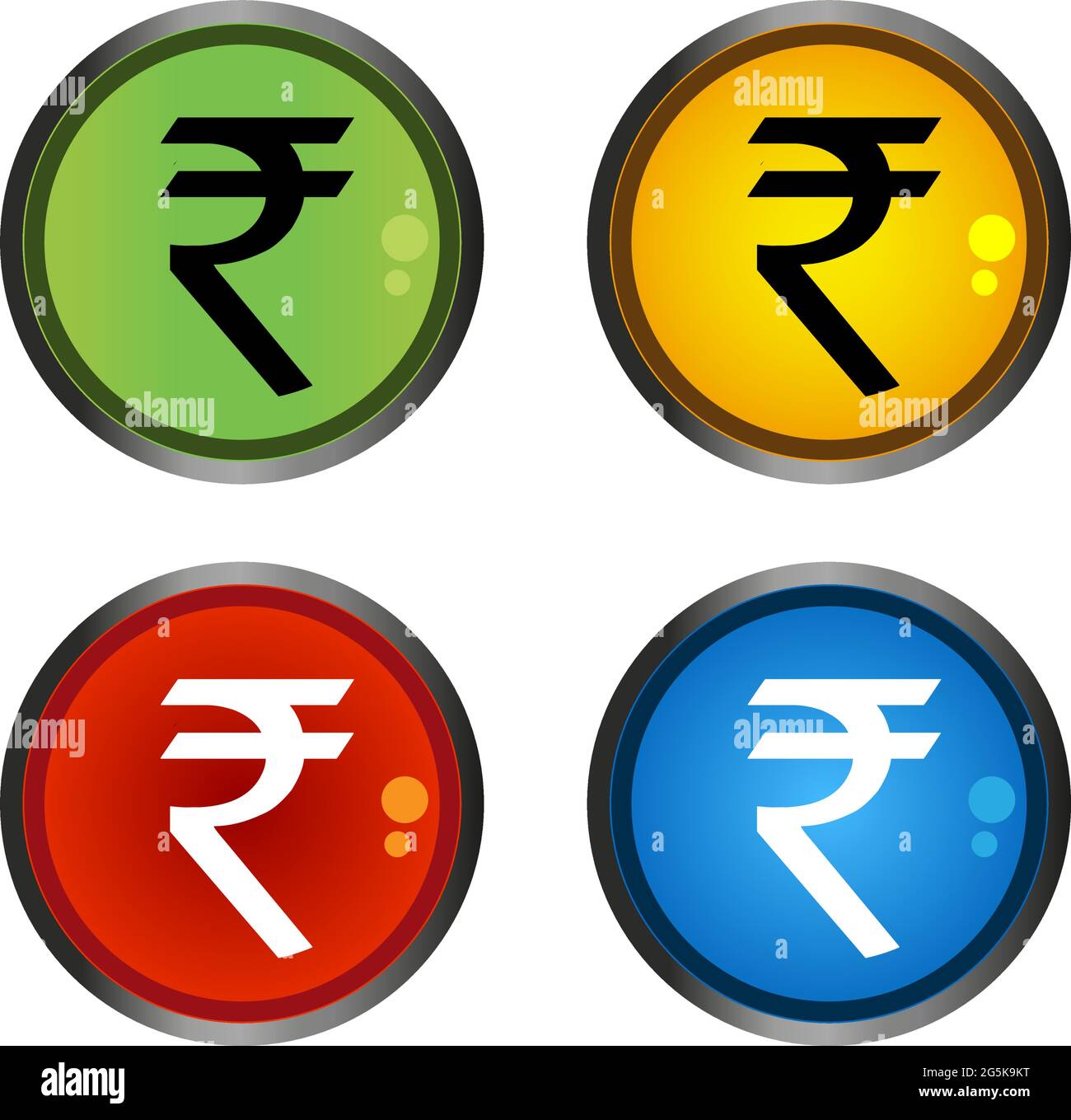 Rupee button, colorful icons, set icon. vector Stock Vector Image & Art ...