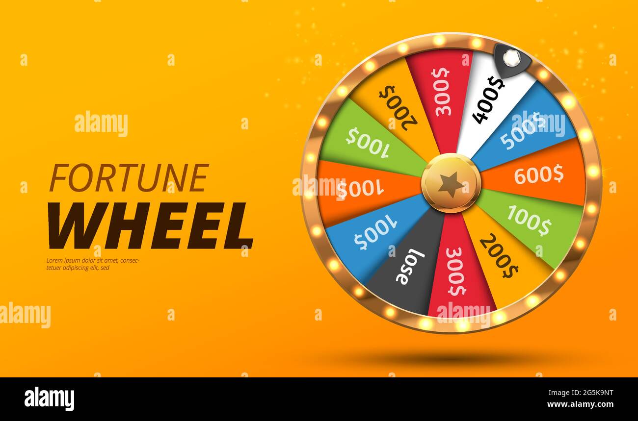 Colorful wheel of luck or fortune infographic. Vector illustration ...