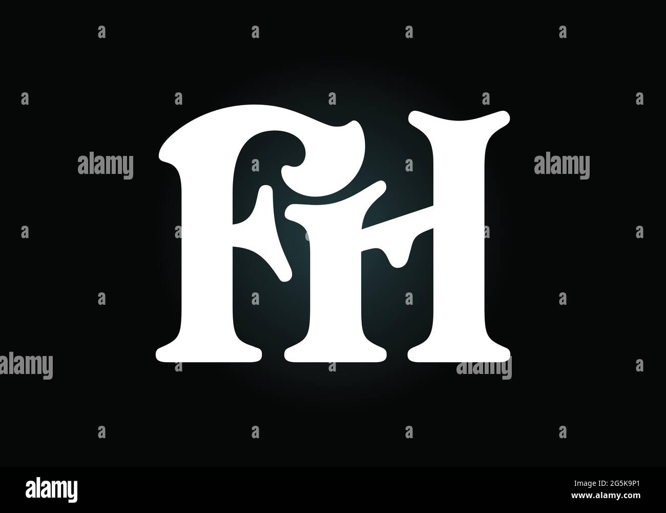 Initial F H Letter Logo With Creative Modern Business Typography Vector ...