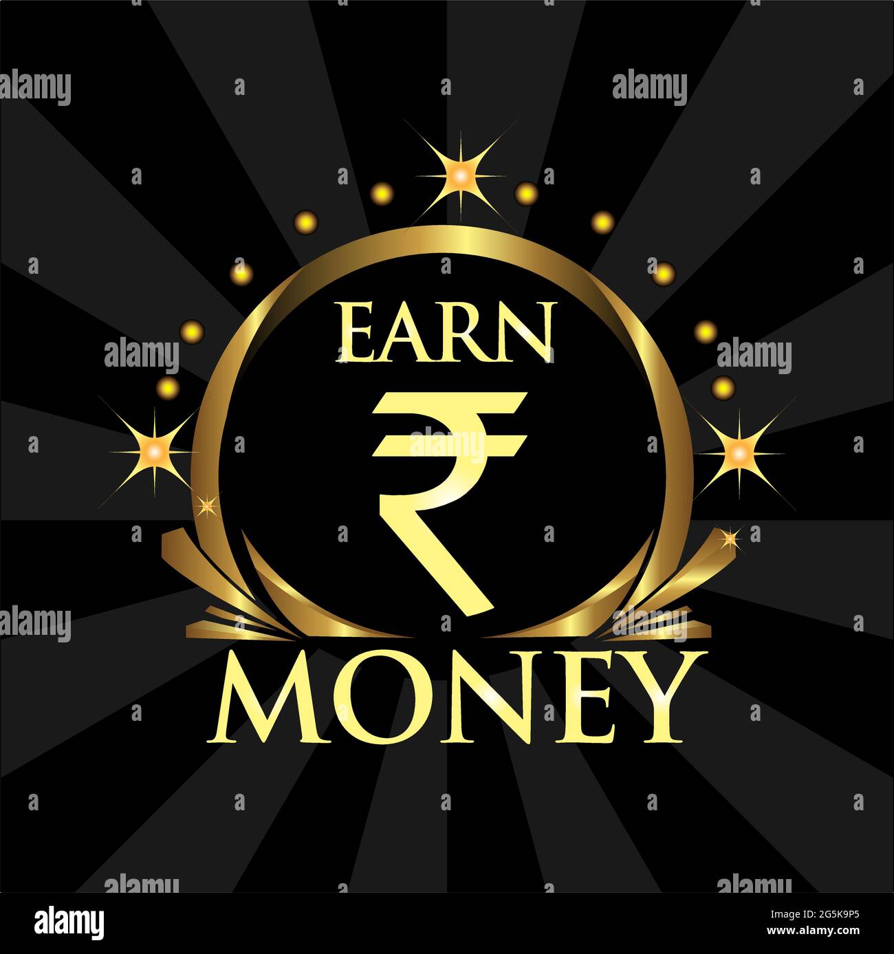 Earn money stock background. Vector Illustration Stock Vector Image ...